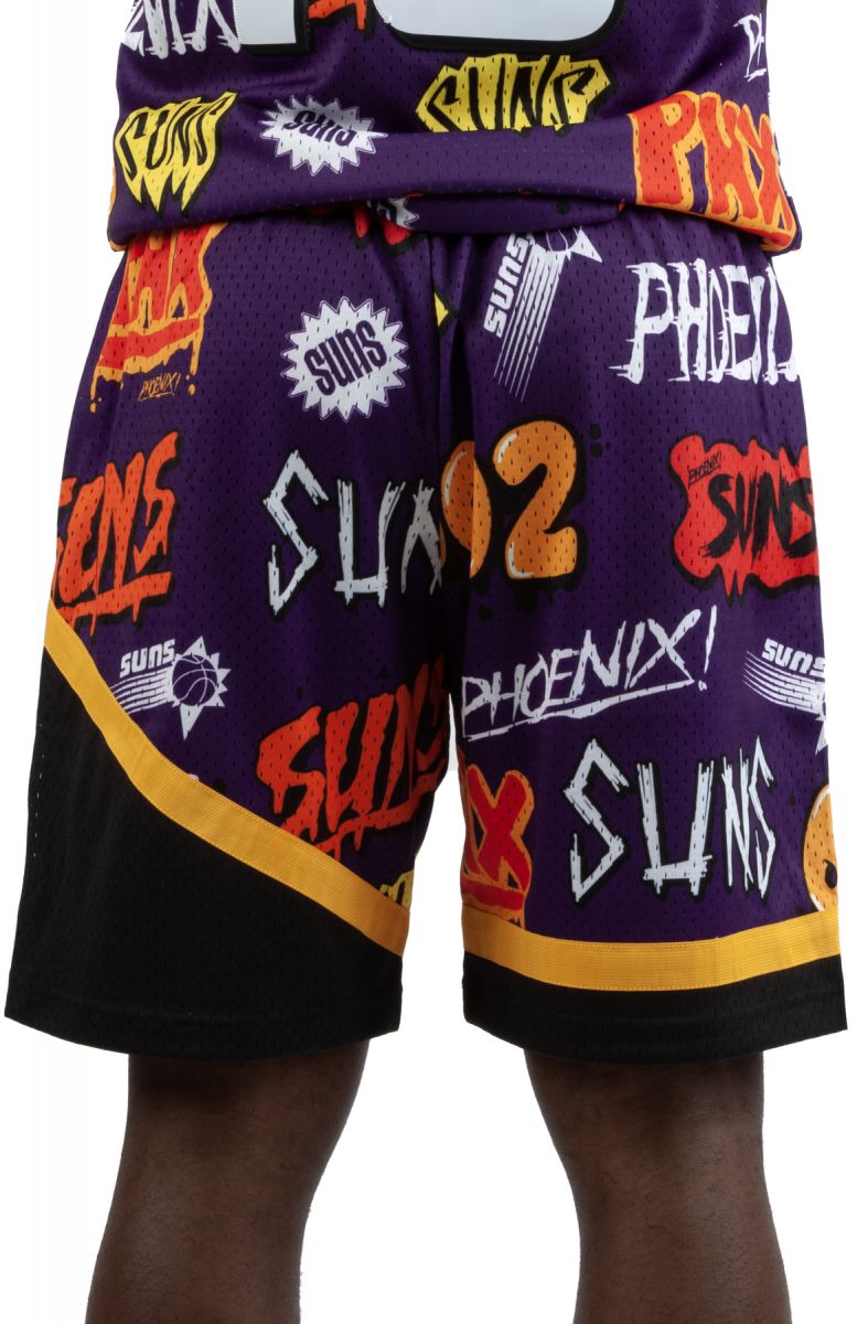 MITCHELL & NESS NBA SLAP STICKER SWINGMAN SHORTS PFSW4769-PSU96PPPPURP ...