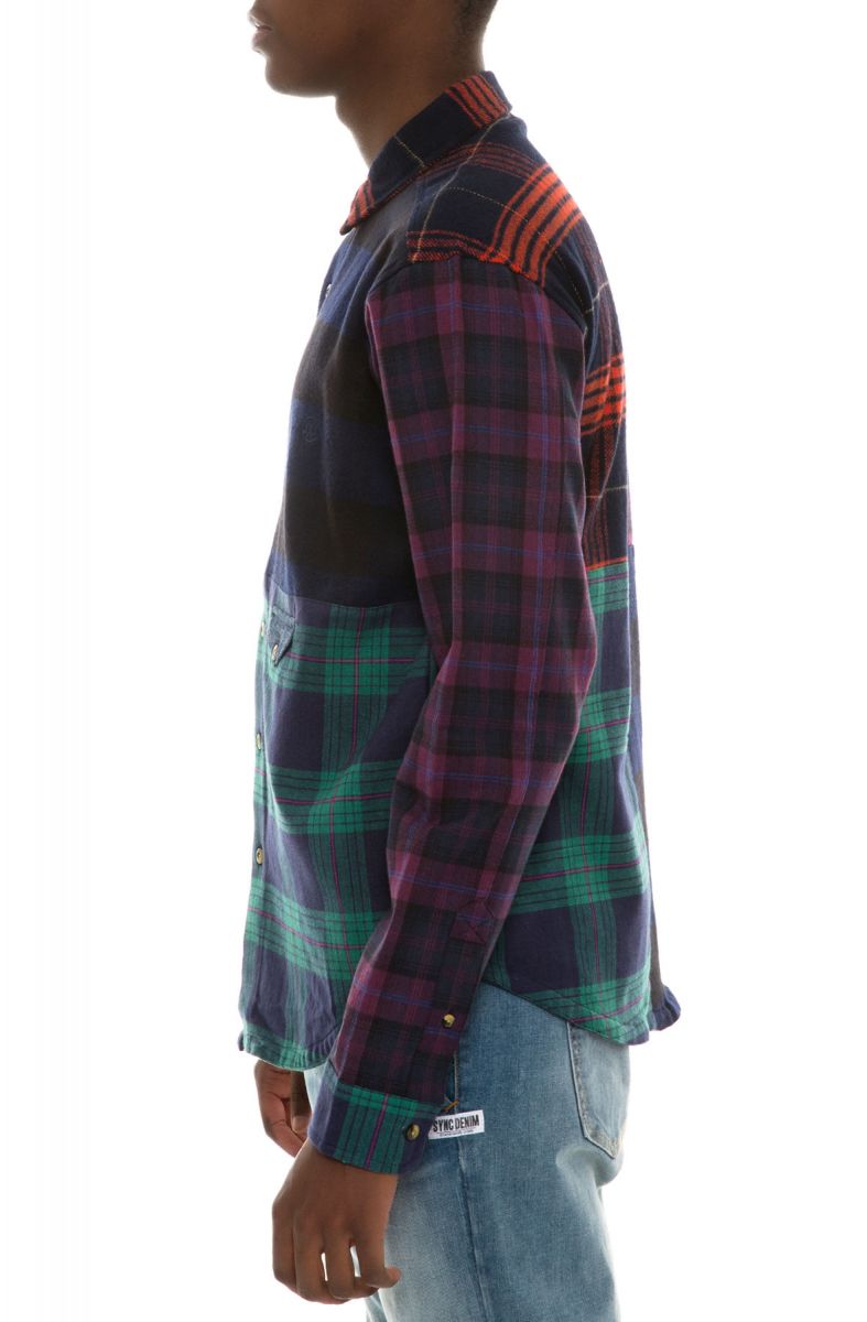 10 Deep Shirt Patchwork Flannel Multi