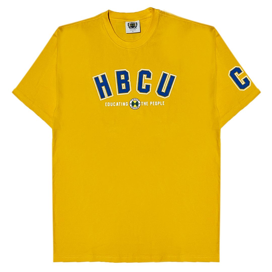 CROSS COLOURS X HBCU Educating The People T-Shirt - Yellow H10017ETP ...