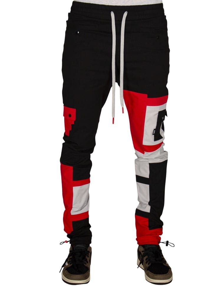 THE HIDEOUT CLOTHING + Steps Color Blocking Cargo Joggers Pants HDTCLTHNG-BA8428 ...
