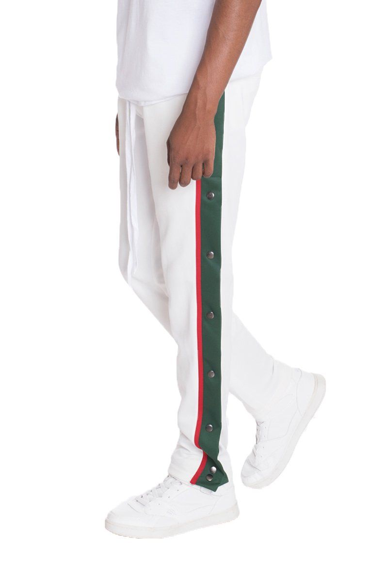 WEIV Snap Button Sweat Pants TP0593-WHITE - Karmaloop