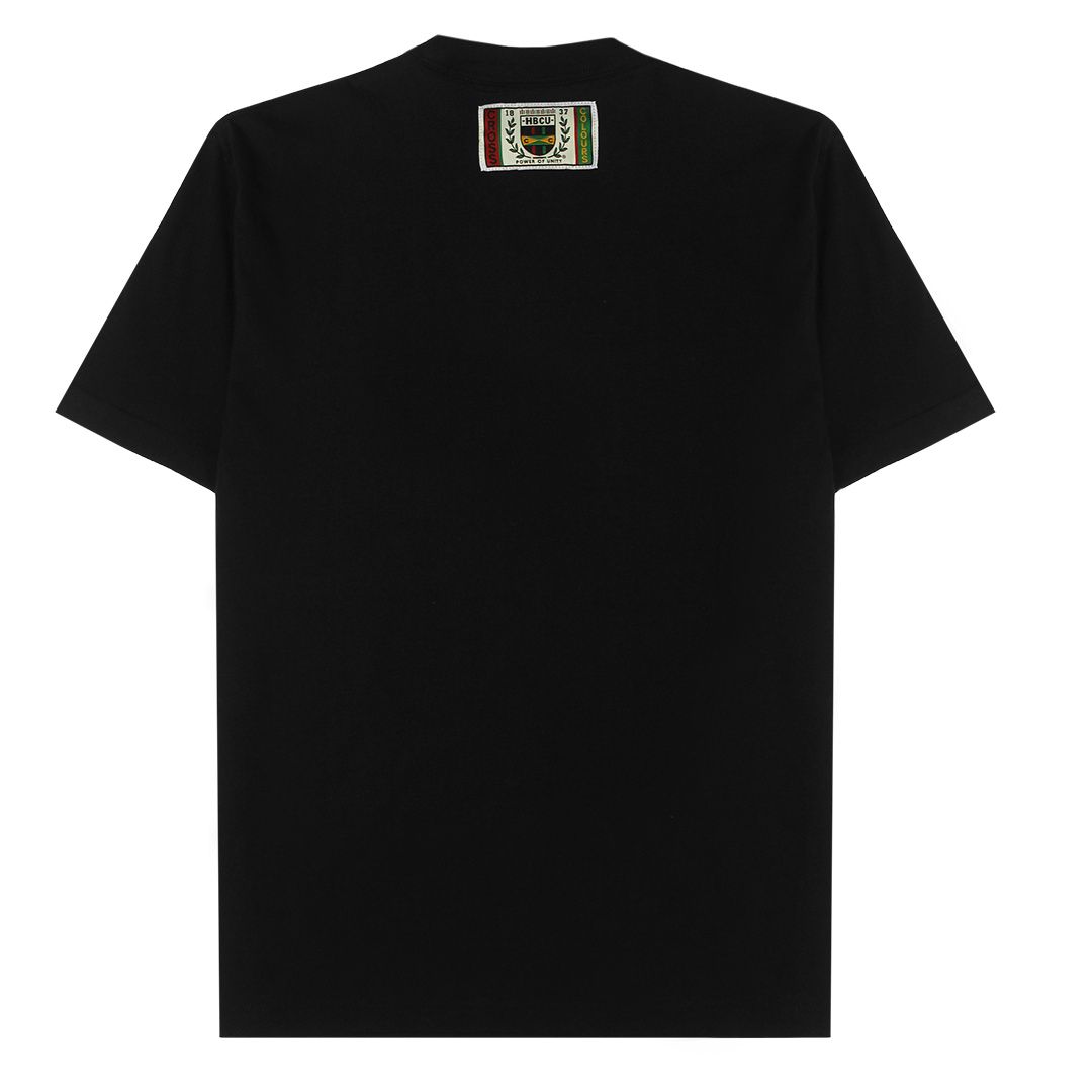 CROSS COLOURS HBCU Pennant T-Shirt- Black A10017AAP-BLK-BLACK - Karmaloop