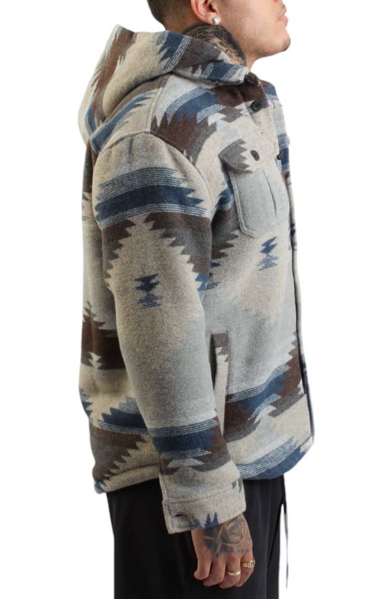 HIGH CALIBER Tribal Hooded Jacket C14041-KHAKI - Karmaloop