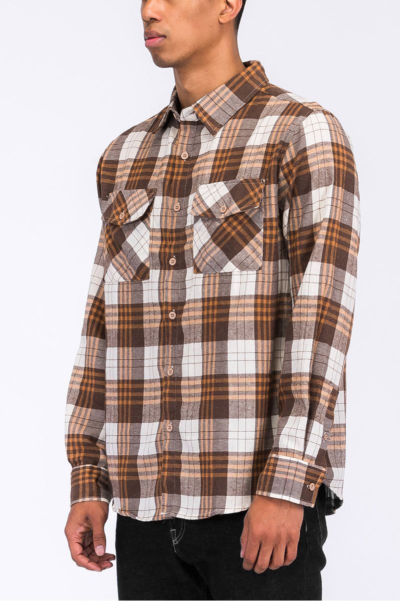WEIV 104 FLANNEL FL104-BROWNMOCHA - Karmaloop