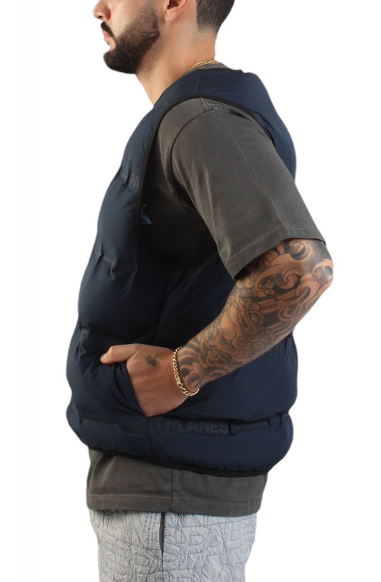 PAPER PLANES Embossed Puffer Vest 400064SKY - Karmaloop