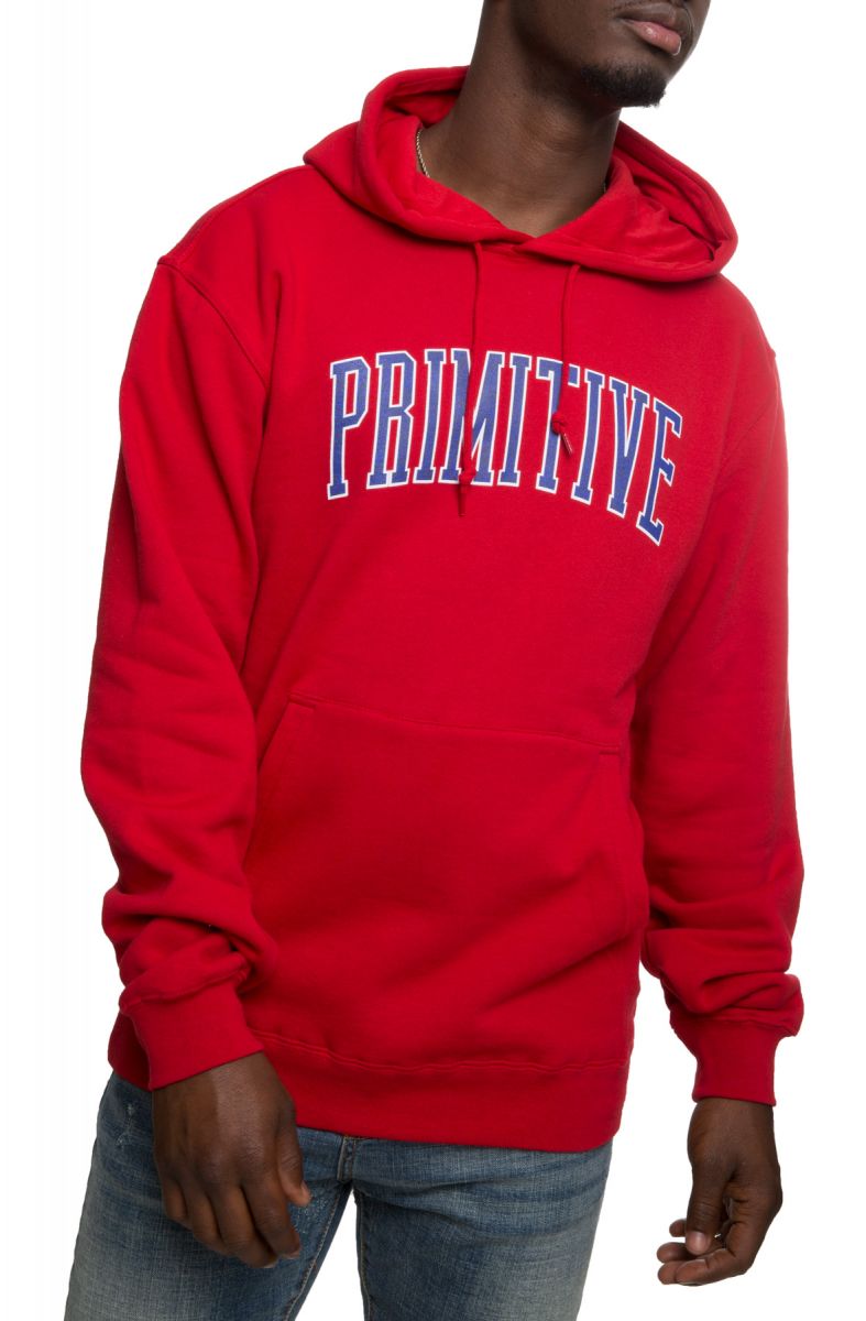 PRIMITIVE Collegiate Arch Outline Hoodie in Red PAPSP1918RD - Karmaloop