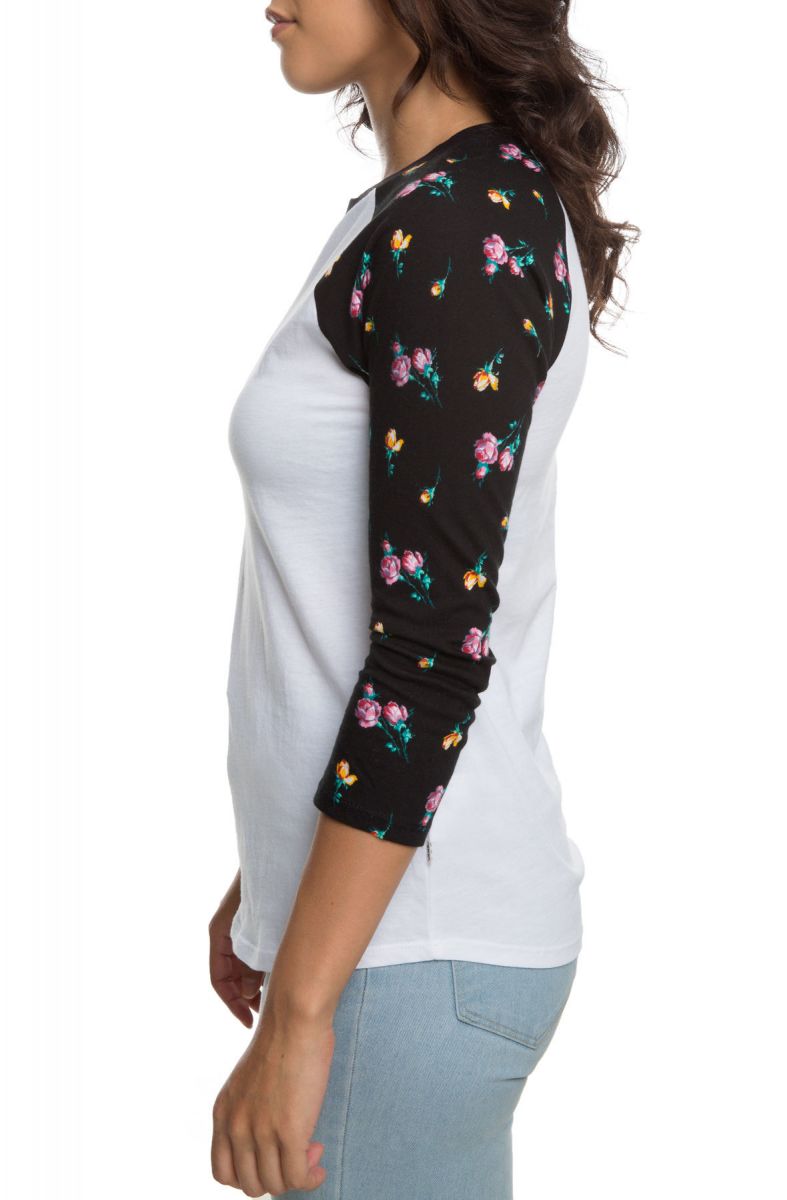 VANS Satin Floral Raglan in Black Satin Floral VN0A3UMEUVL - Karmaloop