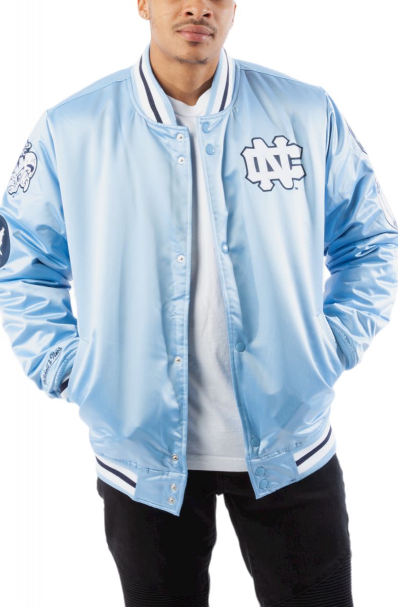 MITCHELL & NESS University Of North Carolina Champ City Satin Jacket ...
