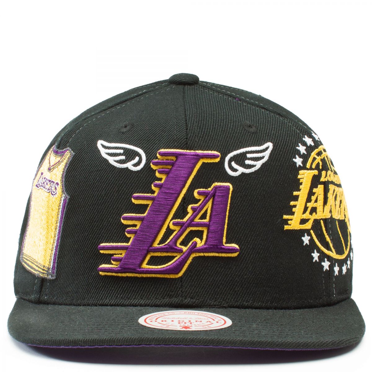 MITCHELL & NESS Los Angeles Lakers Snapback Hat 6HSSMM20187-LALBLCK ...