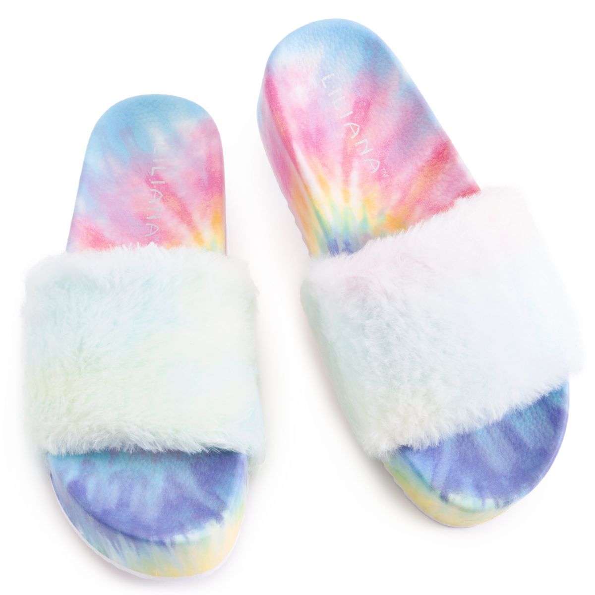 LILIANAS SHOES Issy-2 Furry Platform Slides ISSY-2-MLT - Karmaloop