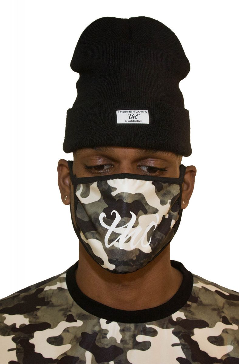THE HIDEOUT CLOTHING Kouzhao OG Logo Facemask (Green Camouflage ...