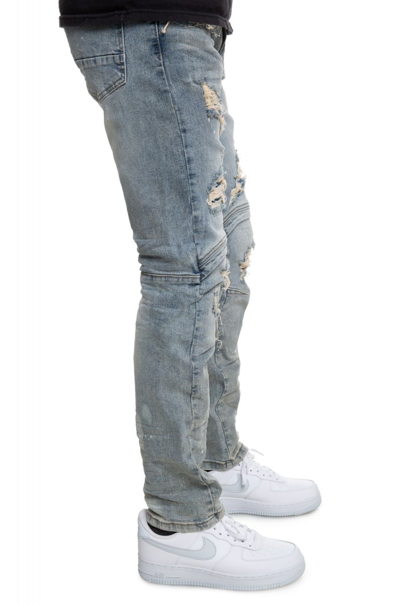 SMOKE RISE Sean Knee Panel Jeans JP20223-TFFYBL - Karmaloop