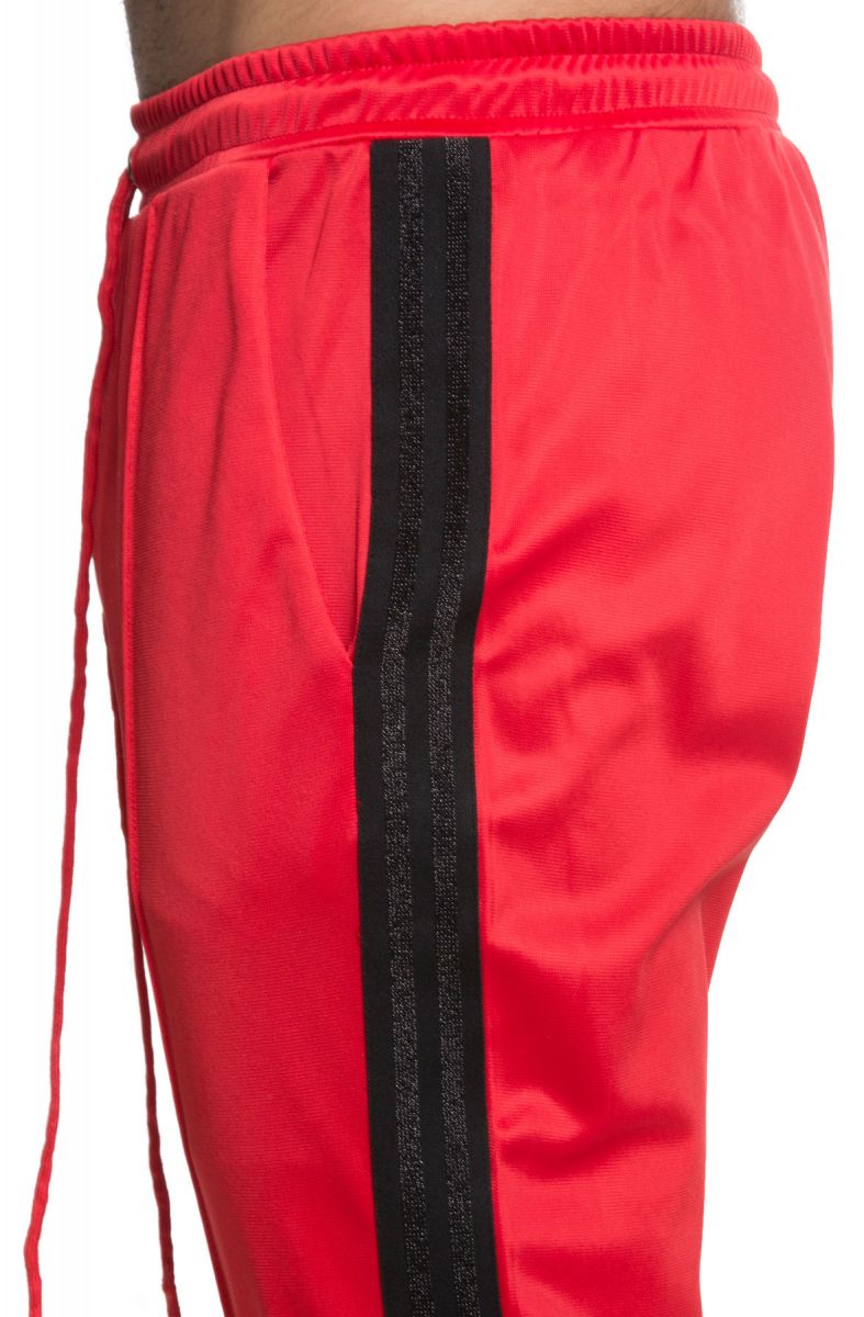 SERENEDE The ""Beijing 9AM"" Track Pants in Red and Black BJN-RED - PLNDR