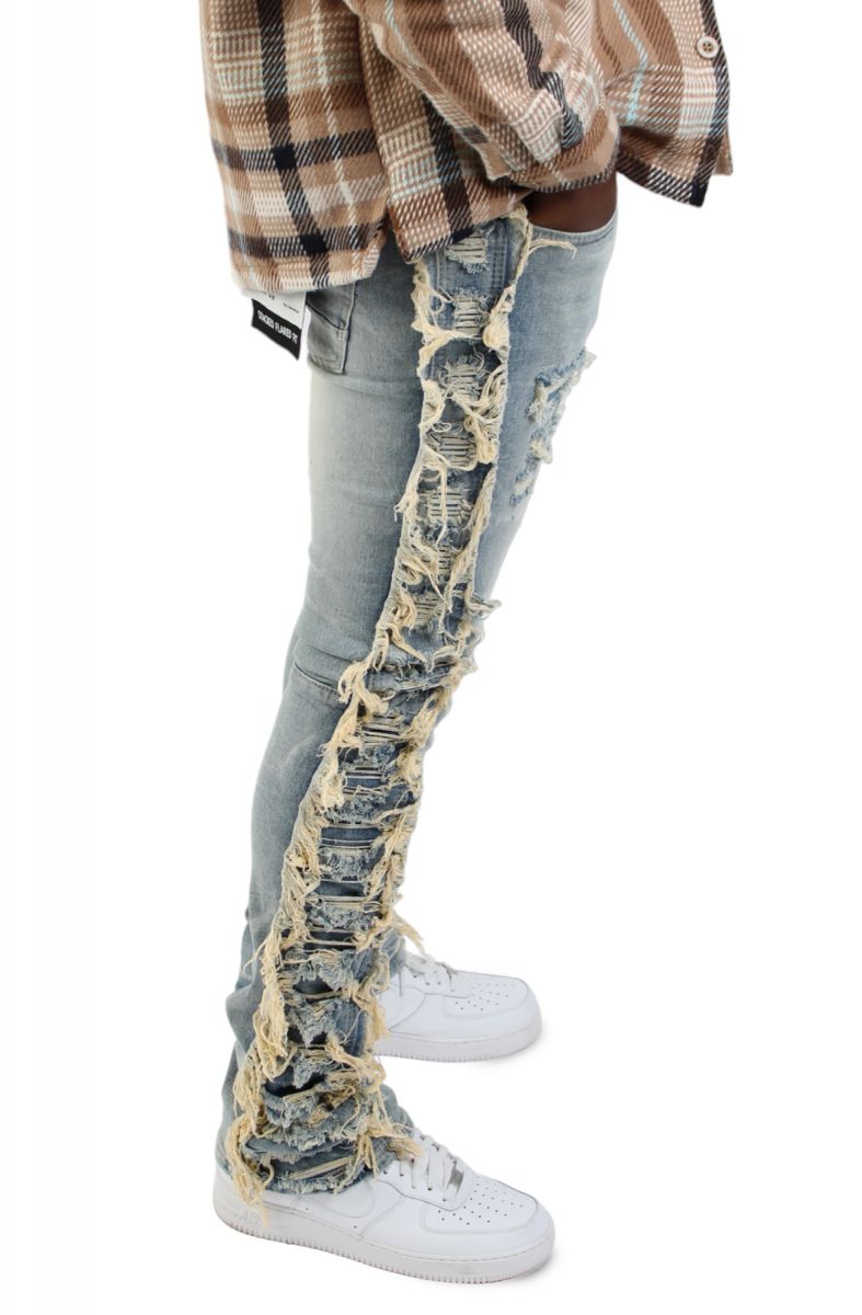 SMOKE RISE Frayed Stack Jean JP23607SK-BBLUE - Karmaloop