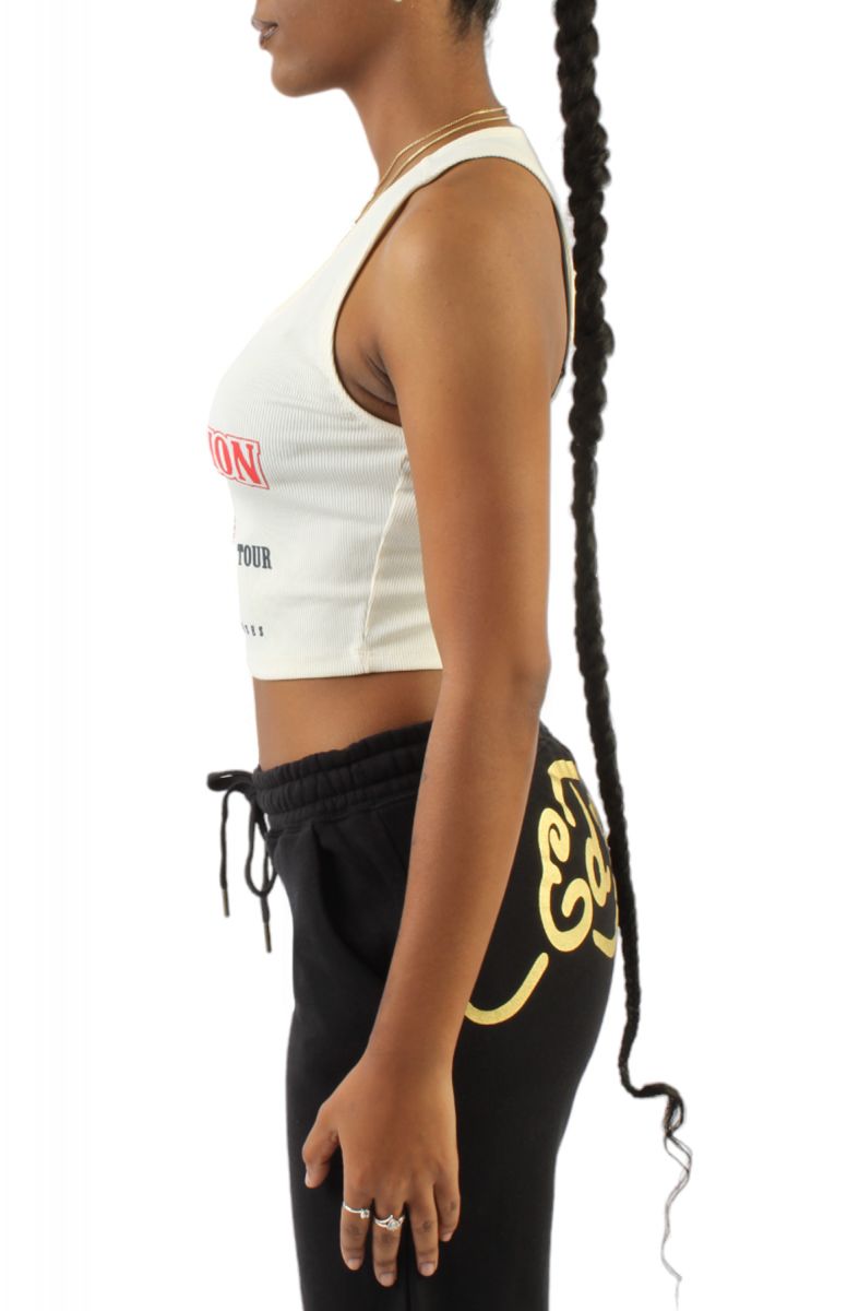 TRUE RELIGION Logo V-neck Crop Top 207267-1702 - Karmaloop