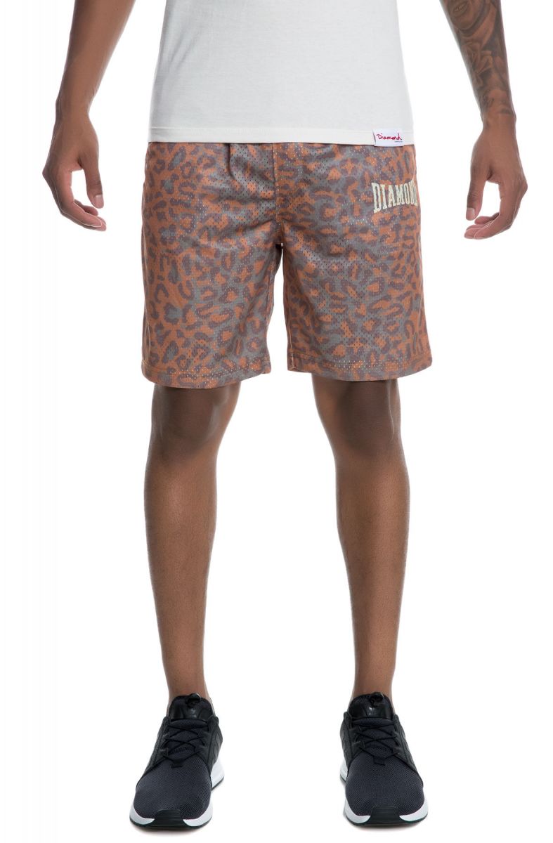 DIAMOND SUPPLY CO. The Predator Basketball Shorts in Brown B17DMBC03 ...