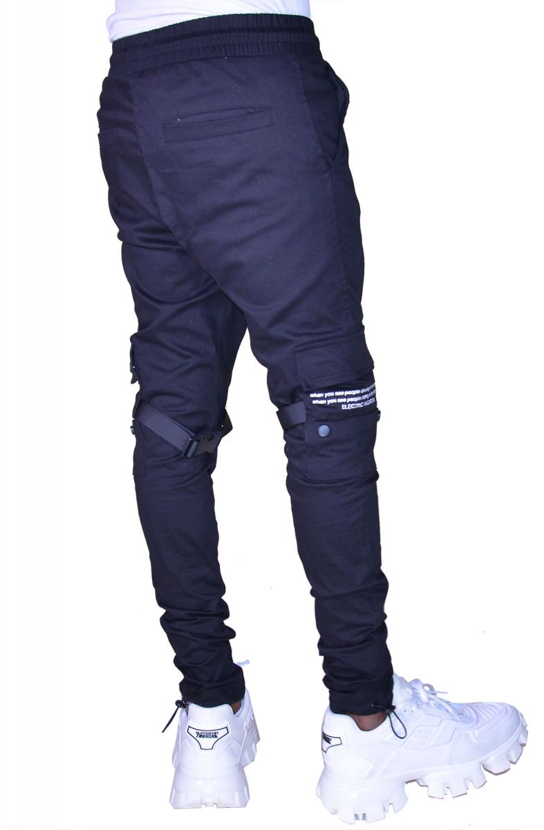HIDEOUT Sp20-12 - Electric Cargo Pants Joggers (Black) SP20 ...