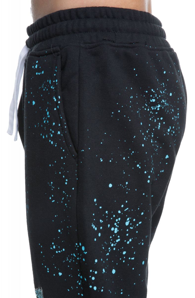 PINK DOLPHIN The Drip Drip Sweatpants in Black AF21807DDPBL - PLNDR