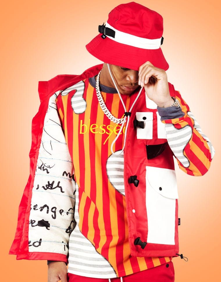 HIDEOUT YK Tech Jungle Bucket Hat THC-YK-OK-RED - Karmaloop