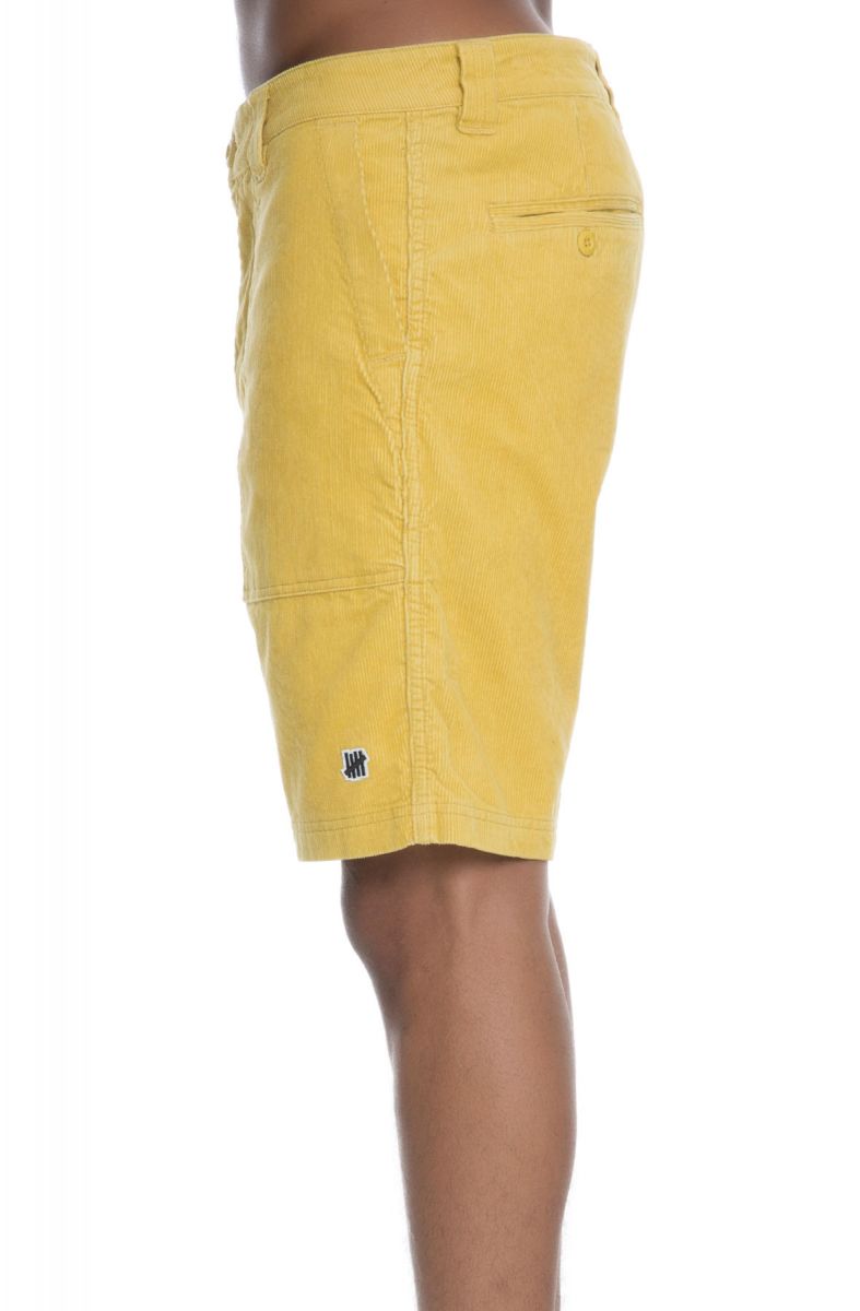 UNDEFEATED The UNDFTD Cord Shorts in Yellow 512141-YLW - Karmaloop