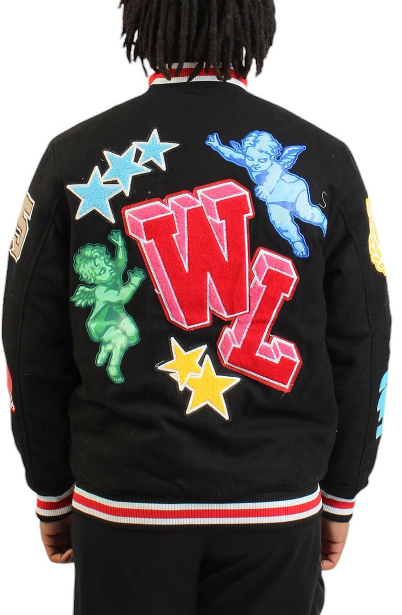 FBRK Cherub Rock Varsity Jacket 942-551BLK - Karmaloop