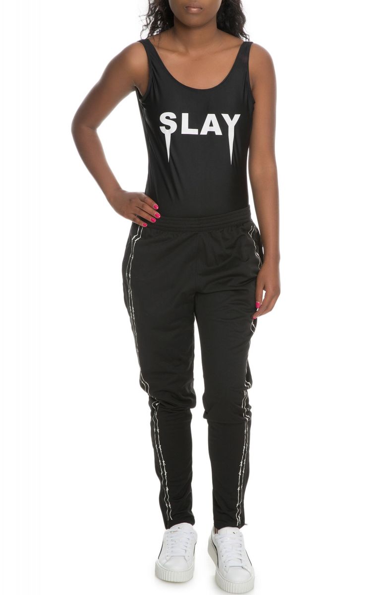 CIVIL The Slay Day Body Suit in Black 17-100052-02-BLK - Karmaloop