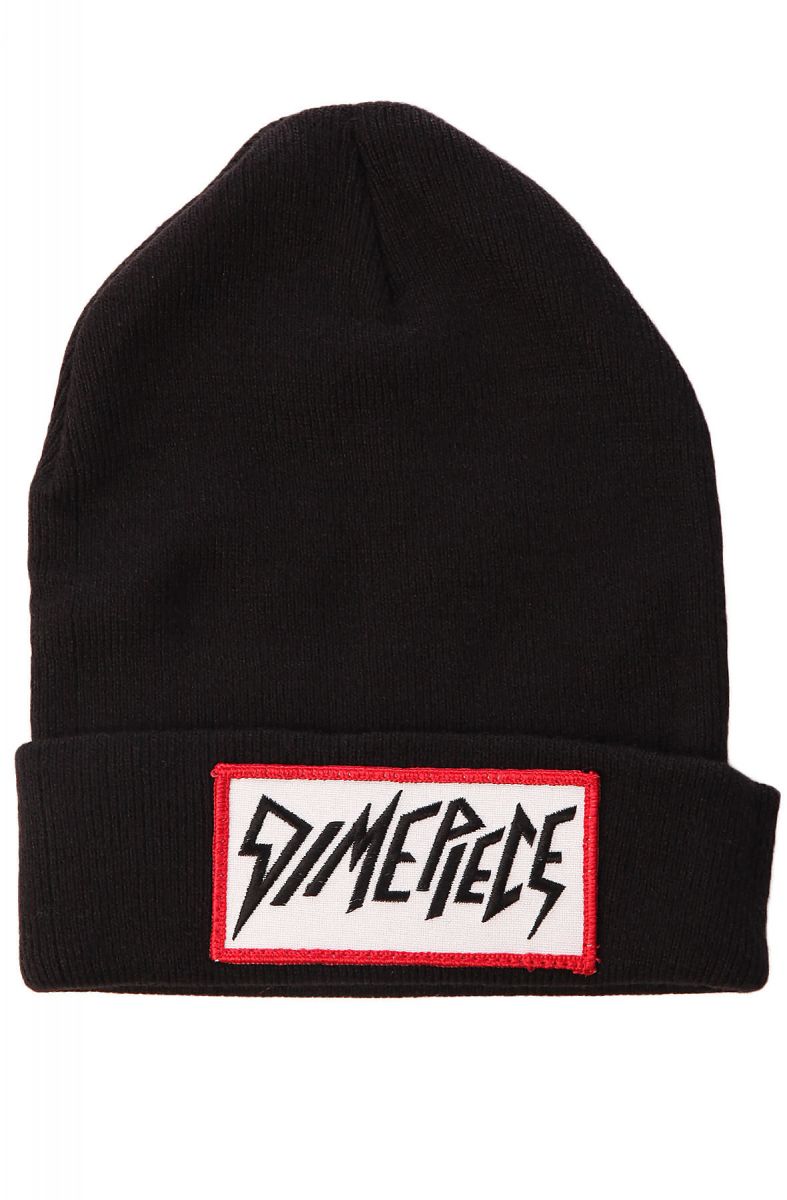 DIMEPIECE LA The Dimepiece Logo Beanie in Black & Red AC-B017-BRD - PLNDR