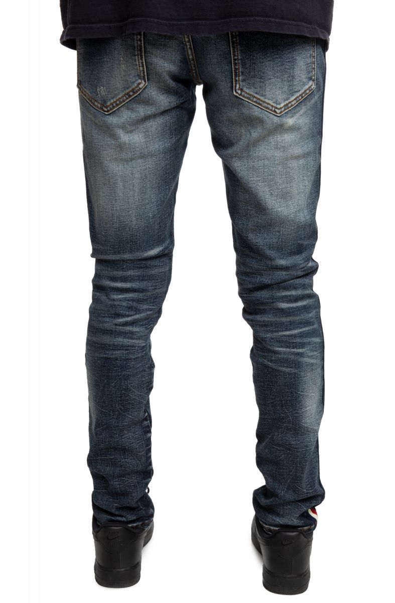 CRYSP Atlantic Striped Denim in Light Indigo Fade SP120-142 - Karmaloop
