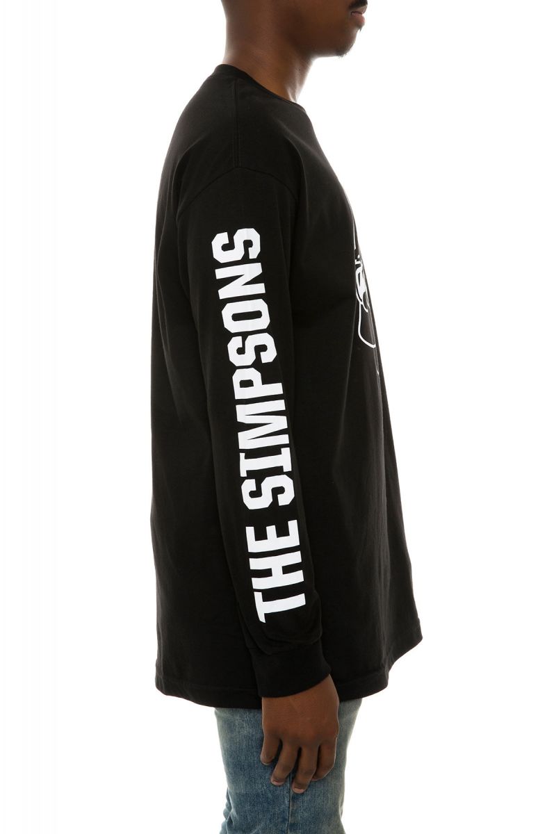 NEFF The x Simpsons Steezy Bart LS Tee in Black 15FS23SB-BLK - Karmaloop