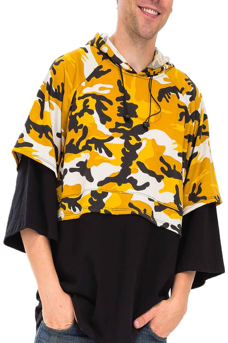 WEIV Jagger Camo French Terry Hoodie WH8529-YELLOW - Karmaloop