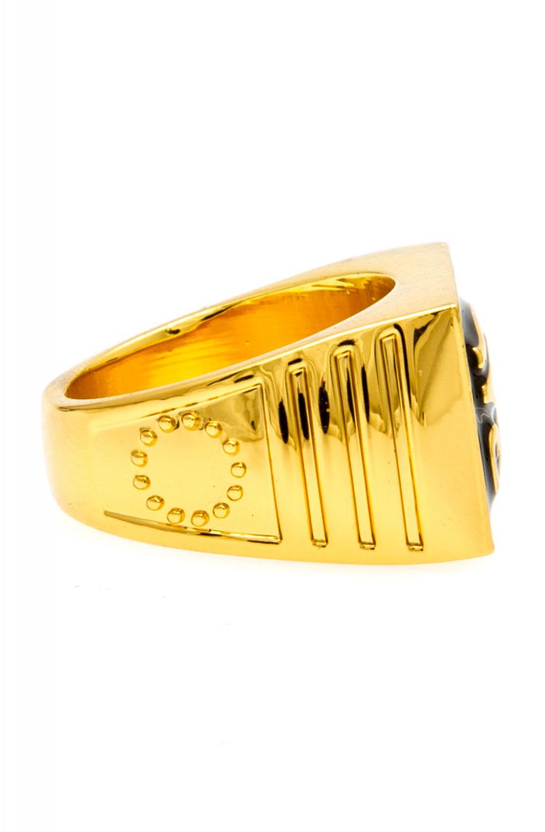 Black Scale Ring The Eye of Ra in Gold