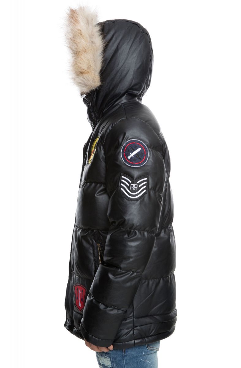REASON The Combat Furr Puffer in Black H9-37-BLK - Karmaloop