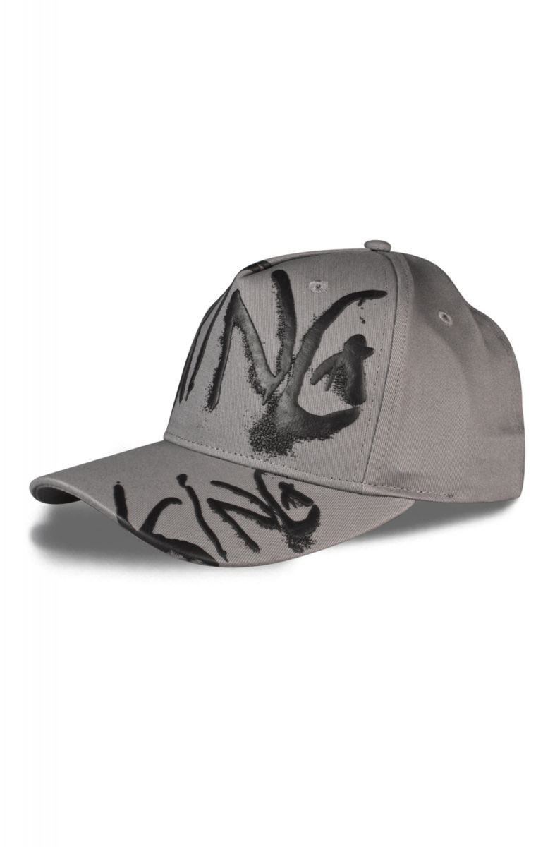 KING APPAREL Deranged Curved Peak Cap - Titanium Grey AW23-DRCG-OS ...