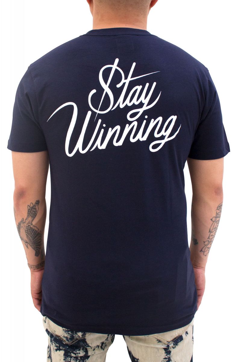 STAY WINNING Original Logo Navy/White Tee SW-0183 - Karmaloop