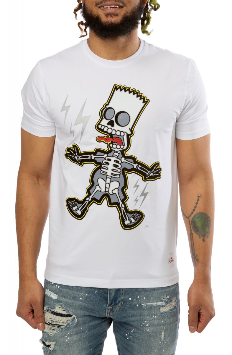 MAXIMA Electrocuted Bart Tee FM10011SH-WHT - Karmaloop