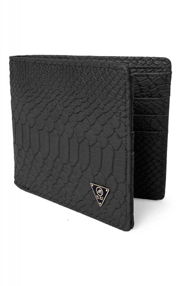 MINT Mint Anaconda Leather Bifold Black MABW-BK4 - Karmaloop
