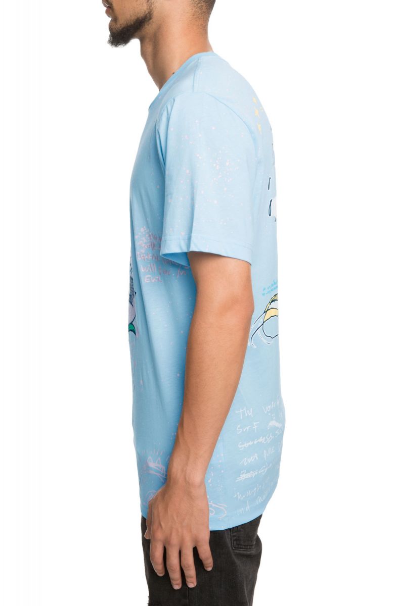 PINK DOLPHIN The Drip Drip Tee in Blue AF21811DDBU - PLNDR