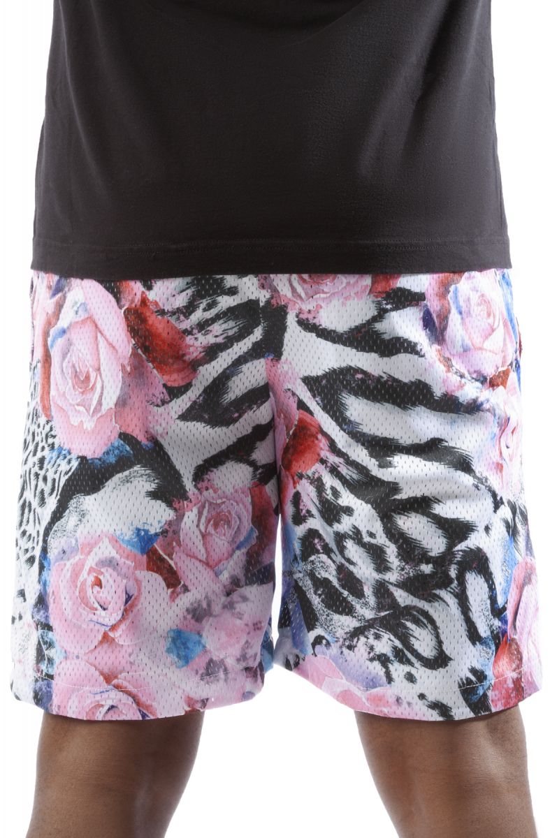 ORIGINAL FABLES Wild Rose Mesh Shorts S323-PR - Karmaloop