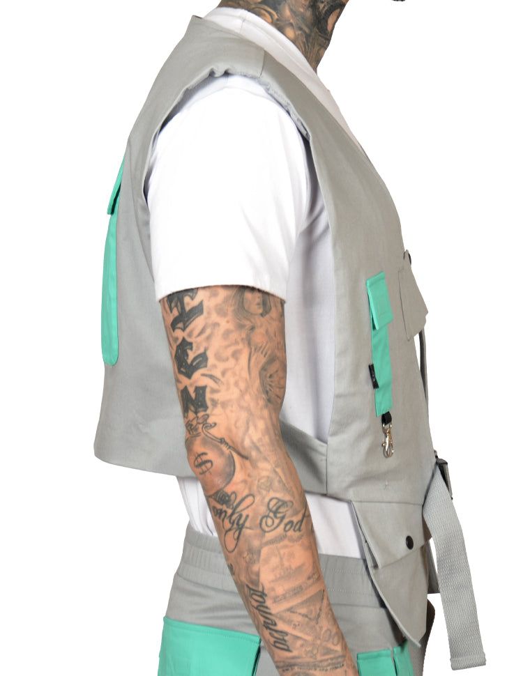 HIDEOUT Technical Chest Vest HDTCLTHNG-E200F7-NICKELGRAY - Karmaloop