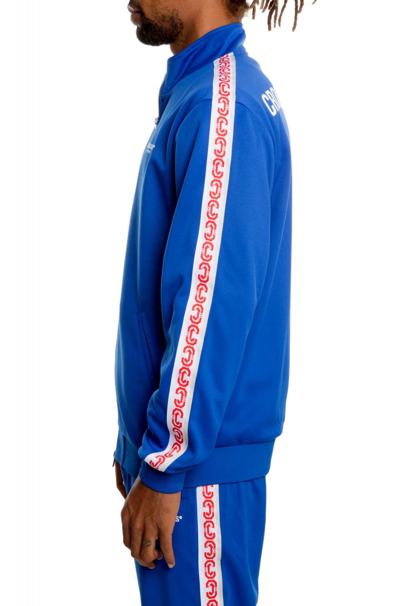 CROOKS AND CASTLES The CNC Track Jacket in Royal I1870310-ROYAL - Karmaloop