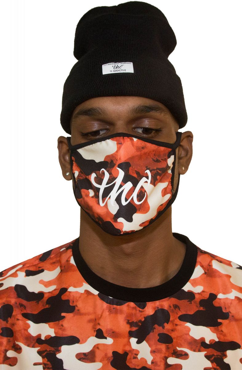 HIDEOUT Kouzhao OG Logo Facemask (Orange Camouflage ...