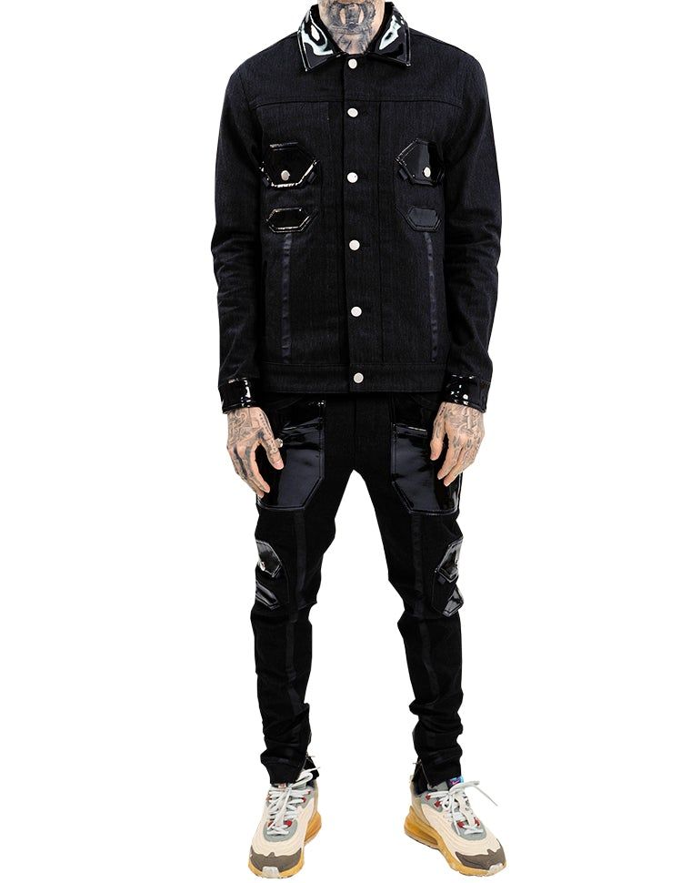 THE HIDEOUT CLOTHING Octagon Denim Jeans HDTCLTHNG-5DFED1-BLACK - Karmaloop