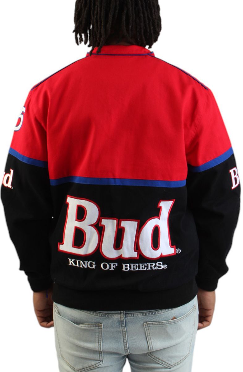 JH DESIGN Budweiser Racing Jacket KSH303BUD4-BLKRED - Karmaloop