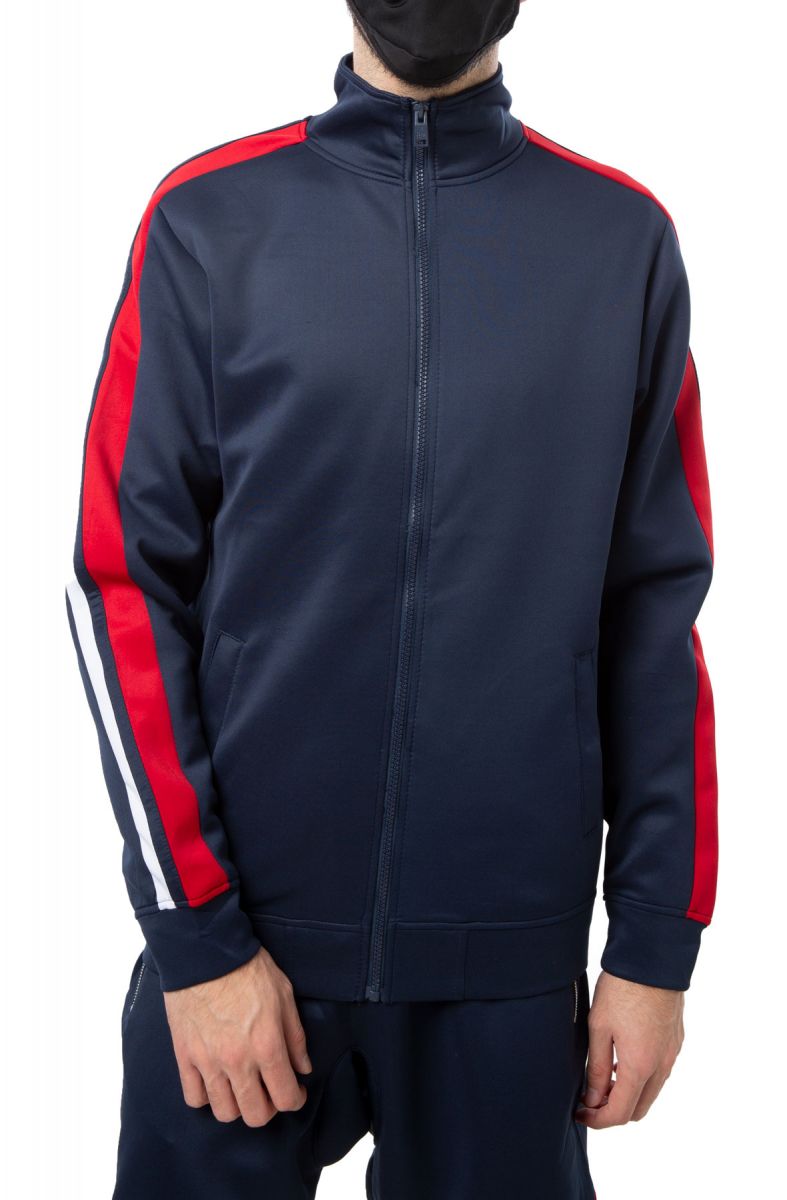 FBRK Double Stripe Jacket 9A1-500NAVY - Karmaloop