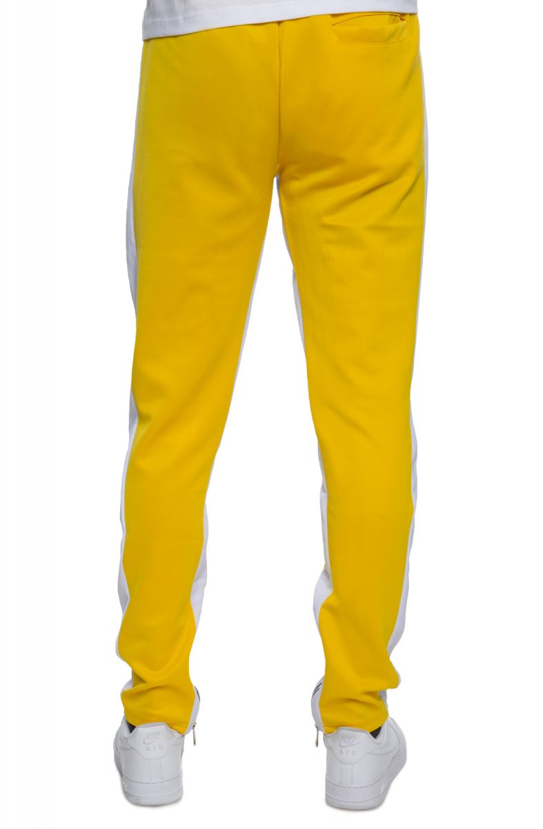 E STREET Signature Zipper Track Pants in Black and Yellow PANTSYELLOW ...