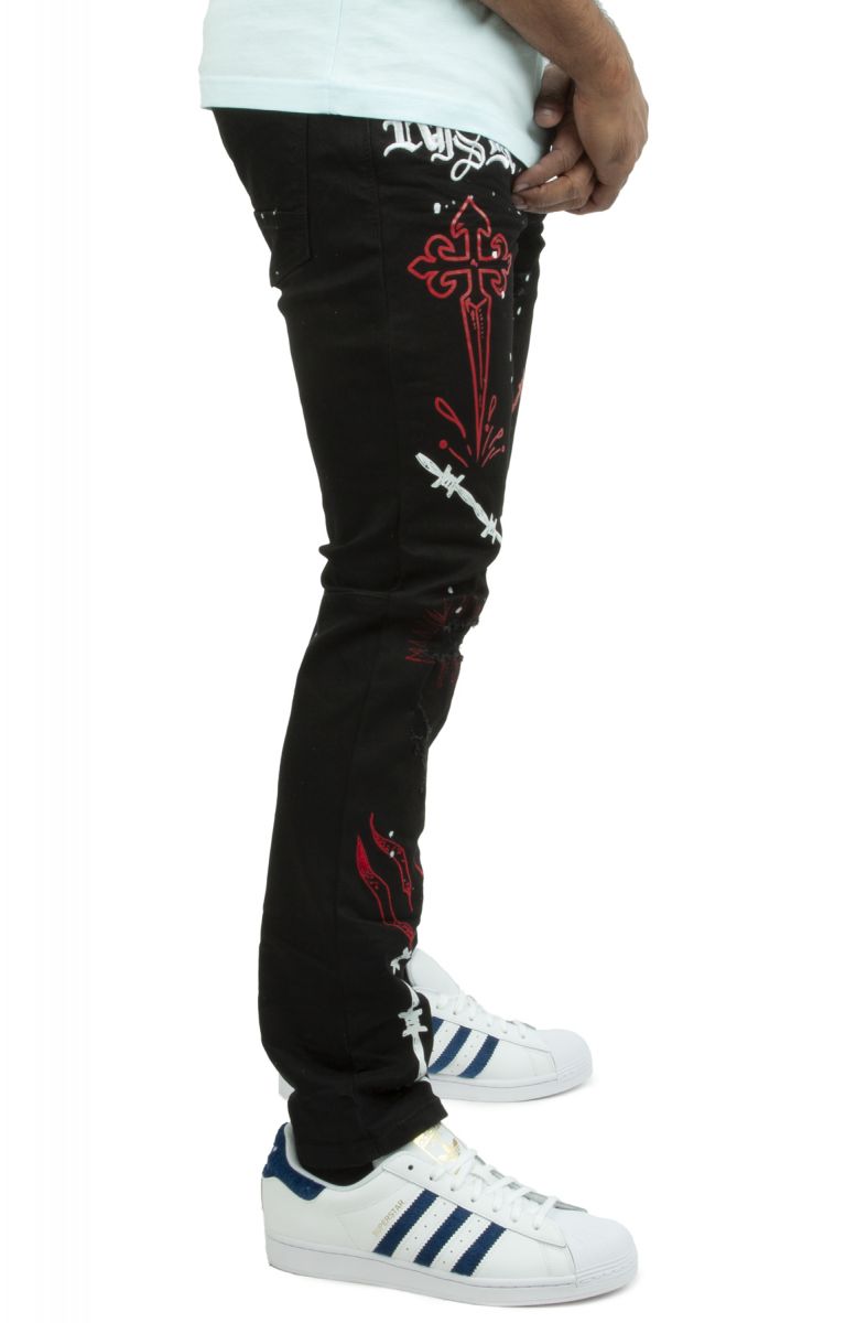 SMOKE RISE Razor Wire Jeans JP22229-BLK - Karmaloop