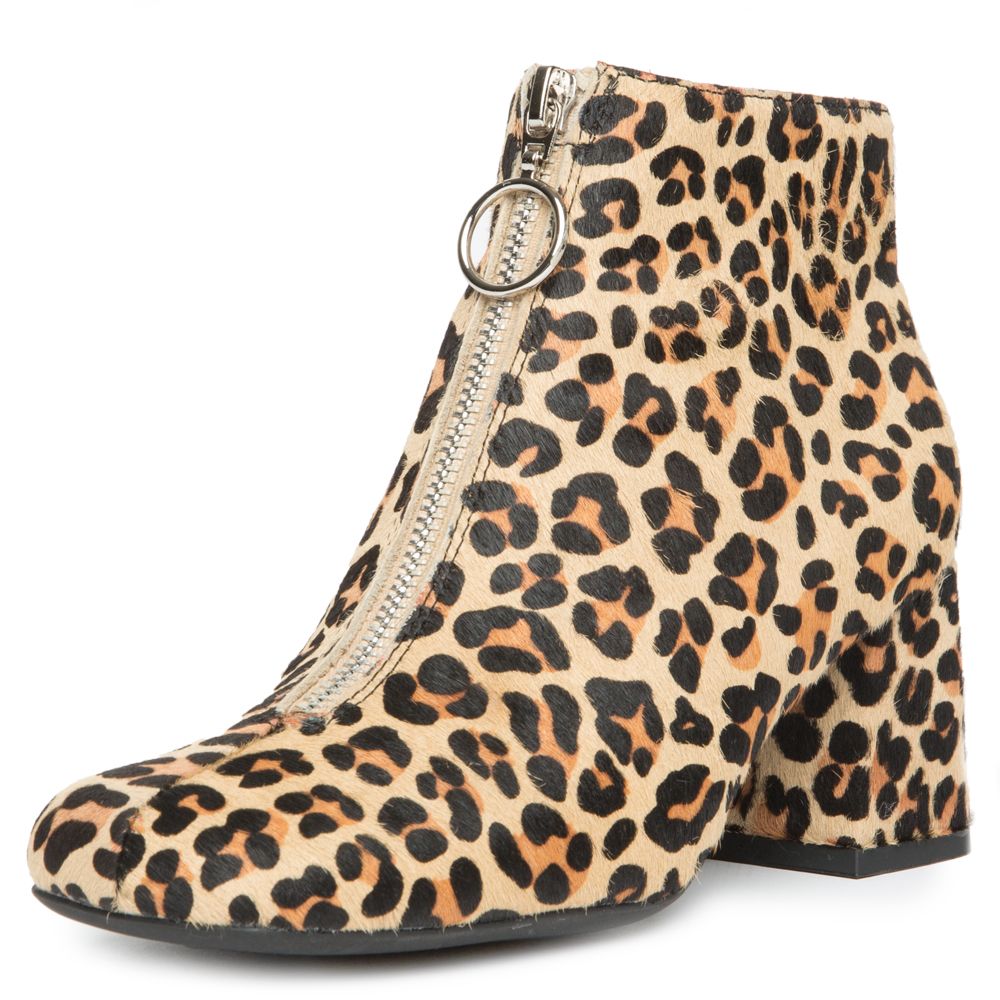 JEFFREY CAMPBELL Bossanova-F Cheetah Heeled Booties BOSSNOVA-F CHEETAH ...