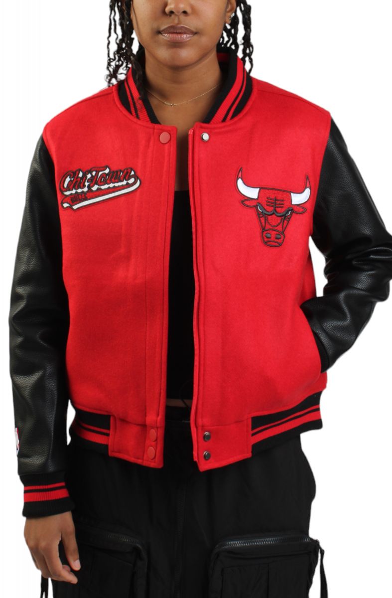 PRO STANDARD Bulls Script Varsity Jacket BCBH515367-RBK - Karmaloop