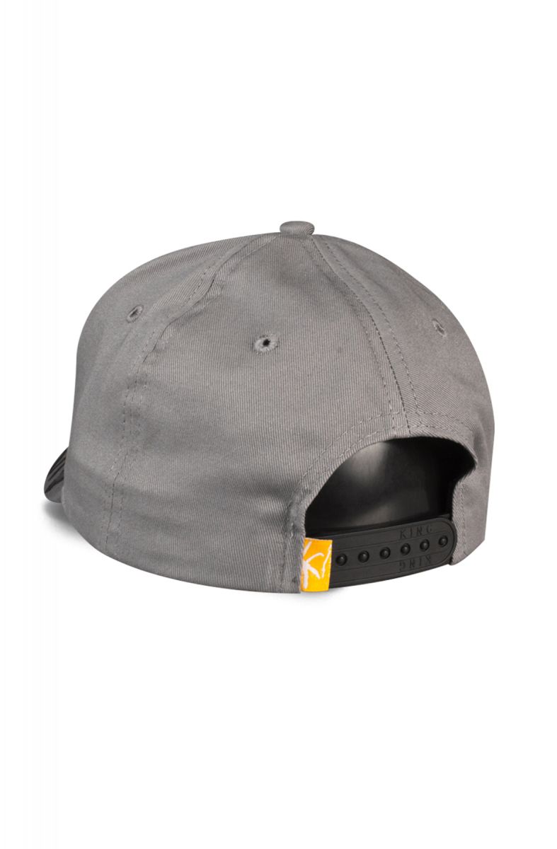 KING APPAREL Deranged Curved Peak Cap - Titanium Grey AW23-DRCG-OS ...