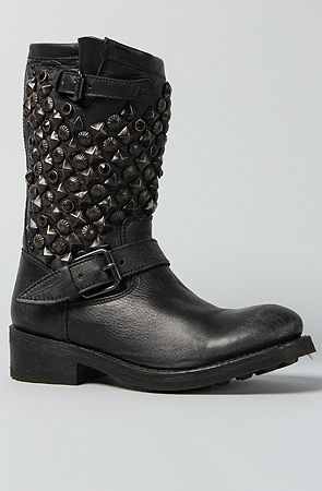 The Tokyo Boot in Black and Black Crystal